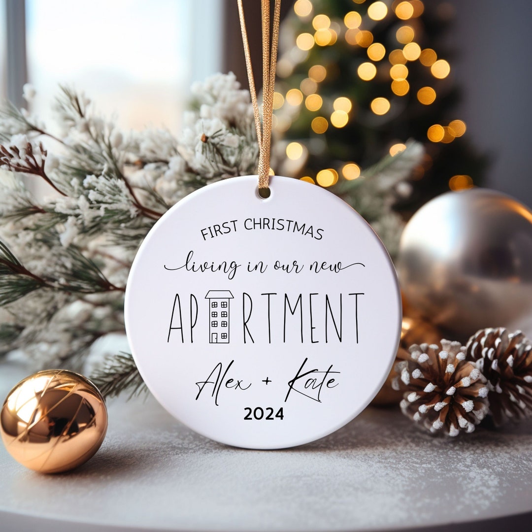 Personalized Couple First Christmas Together Ornament, New Apartment ...