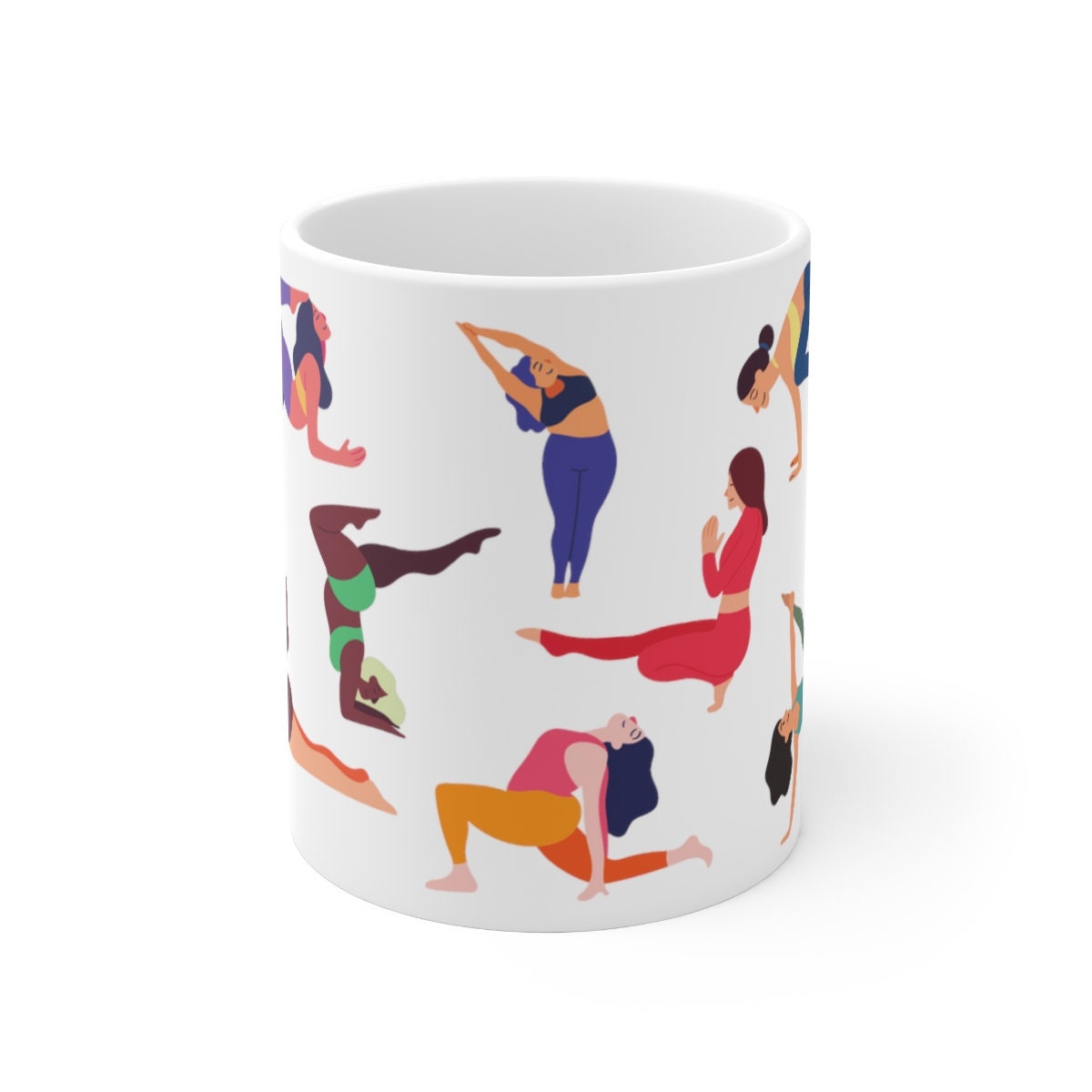 Yoga Poses Mug, Body Positivity Gift, Yoga Lover Gift, Yoga Teacher ...