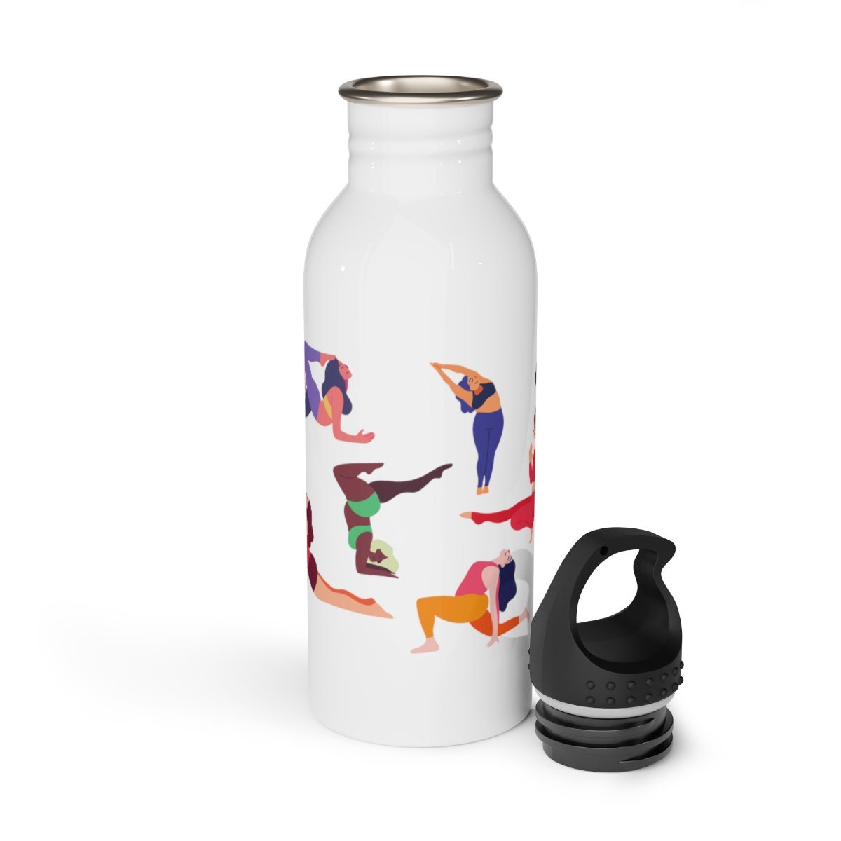 Yoga Poses Water Bottle, Body Positivity Gift, Yoga Lover Gift, Yoga ...