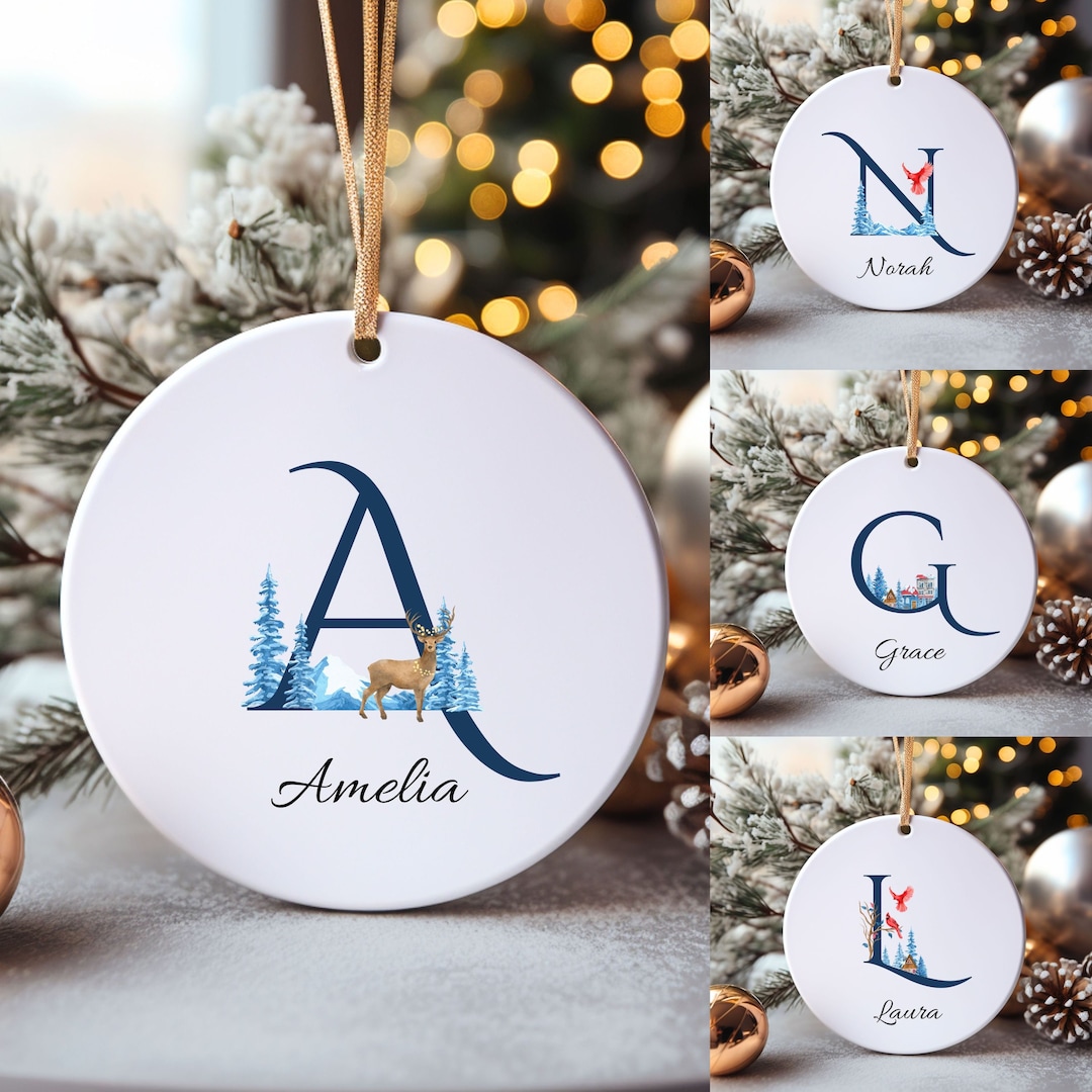Letter Name Ornament, Custom Initial Ornament, Personalized Initial ...