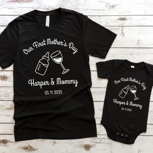 Our First Mothers Day Gift Mom and Baby Matching Set, New Mom Gift for ...