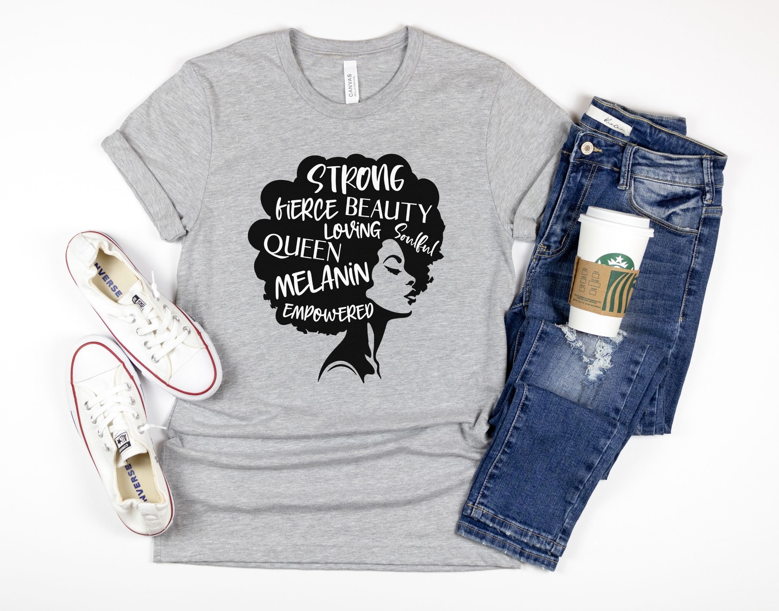 Afro Women Empowerment, Black History Month Shirt, Black-afro Woman ...