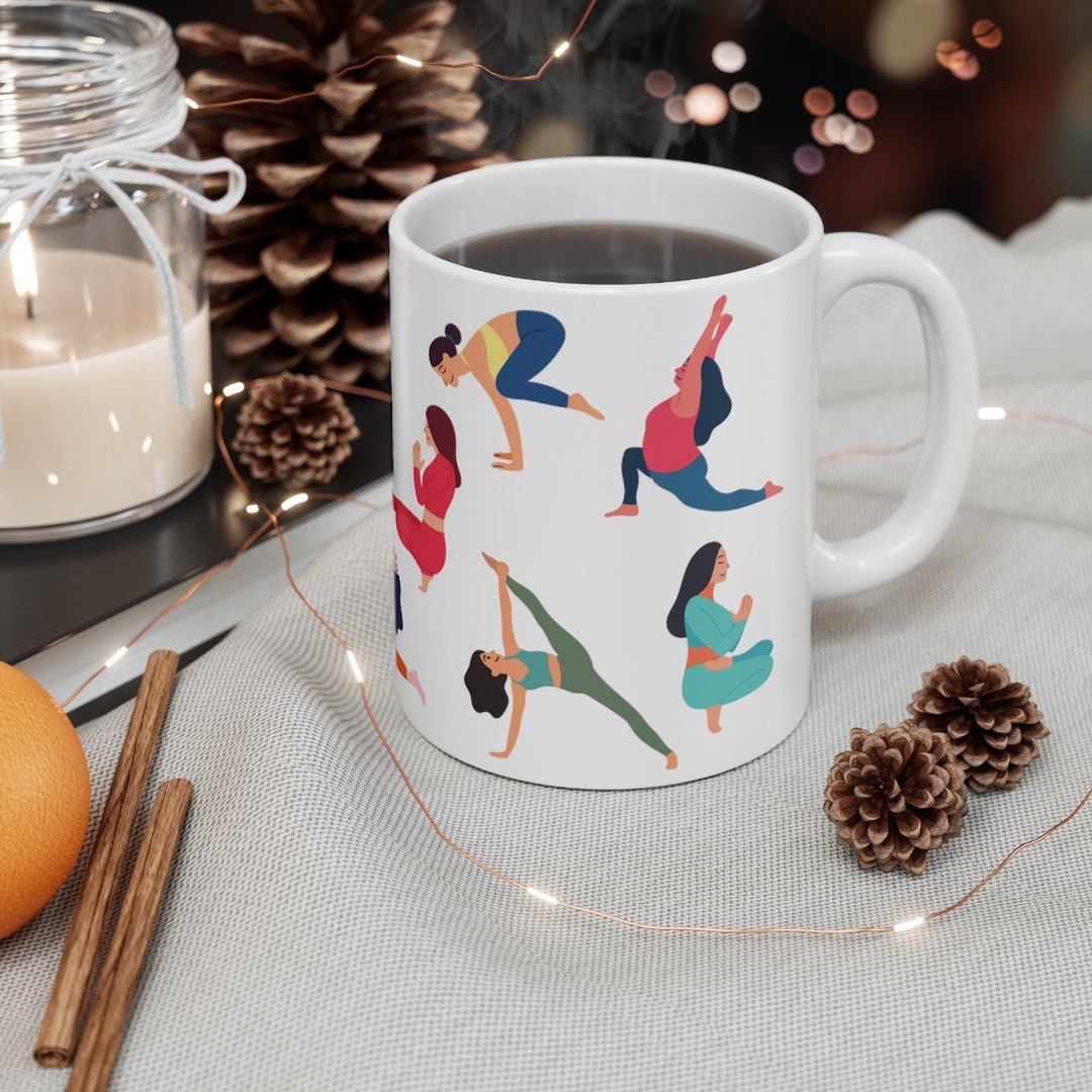 Yoga Tea Mug, Yoga Poses Mug, Body Positivity Gift, Yoga Lover Gift ...