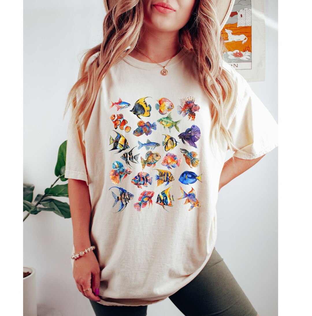 Tropical Fish Shirt Fish Vacation Shirt Aquarium-fish Shirt Exotic Fish ...