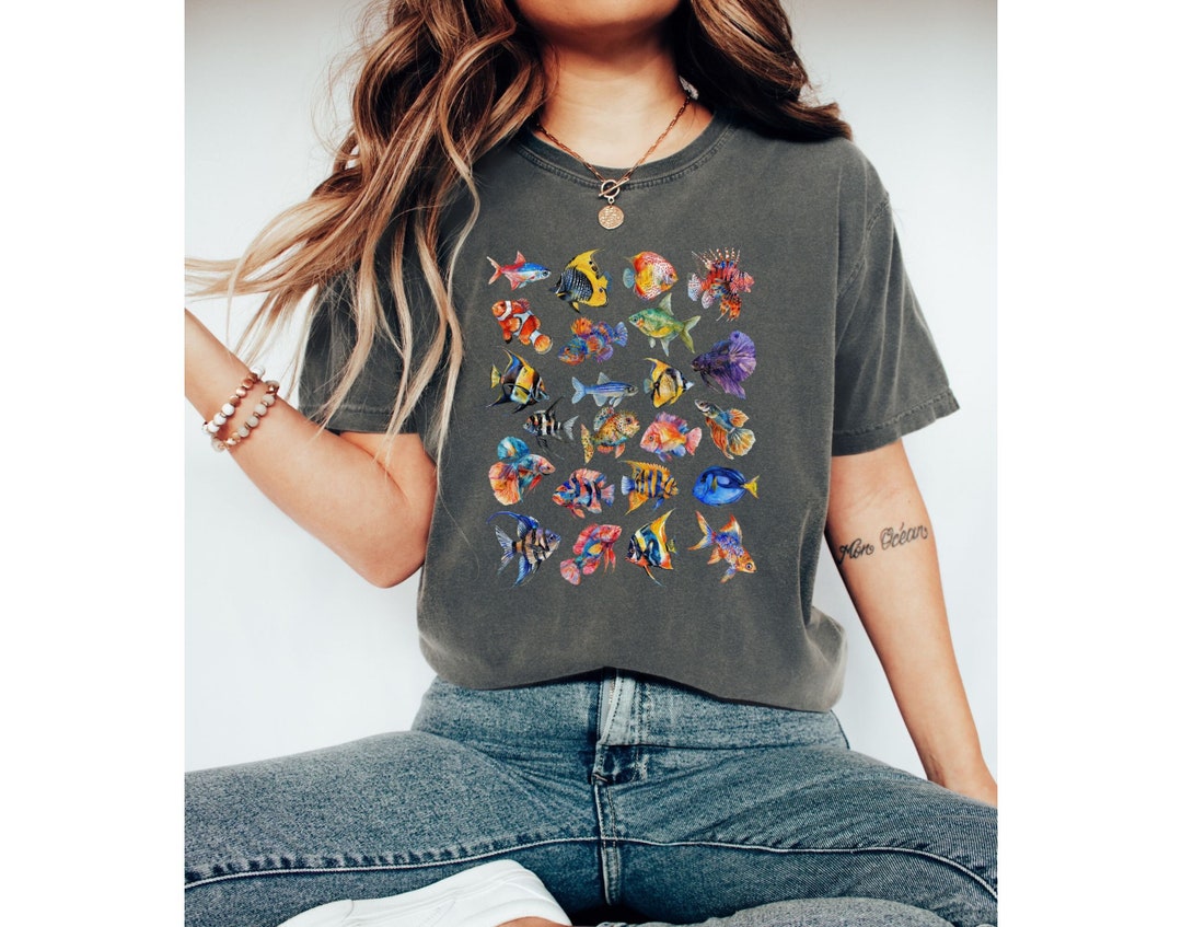 Tropical Fish Shirt Fish Vacation Shirt Aquarium-fish Shirt Exotic Fish ...