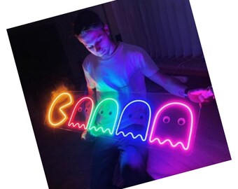 Pac Man Neon Sign - Etsy