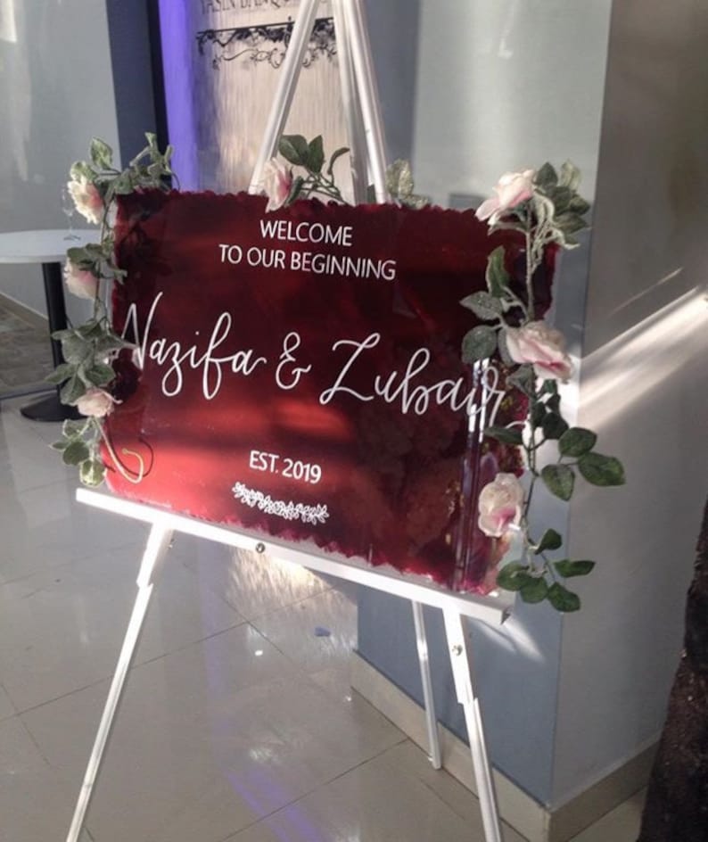 Acrylic Wedding Sign Entrance Sign Perspex Welcome Sign - Etsy UK