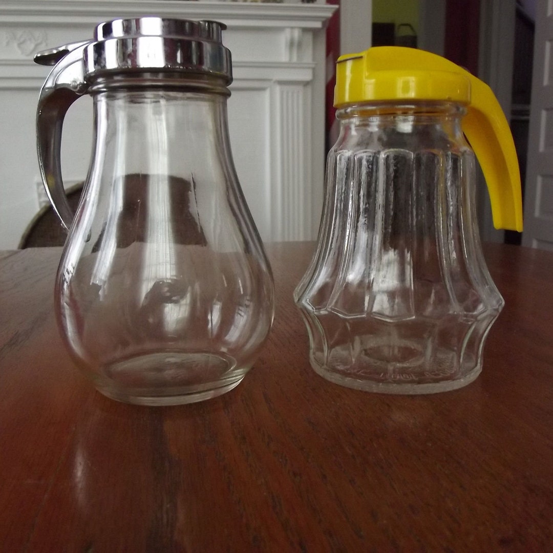 2 Syrup Pitchers, Sold for Display And/or Parts, Vintage Mid Century - Etsy