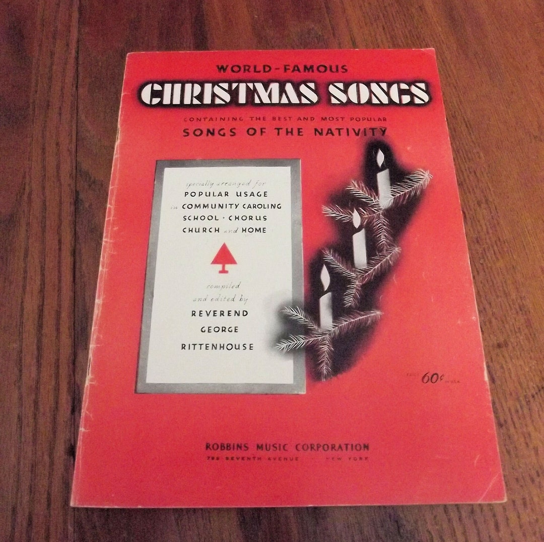 World Famous Christmas Songs Vintage Book 1920's - Etsy