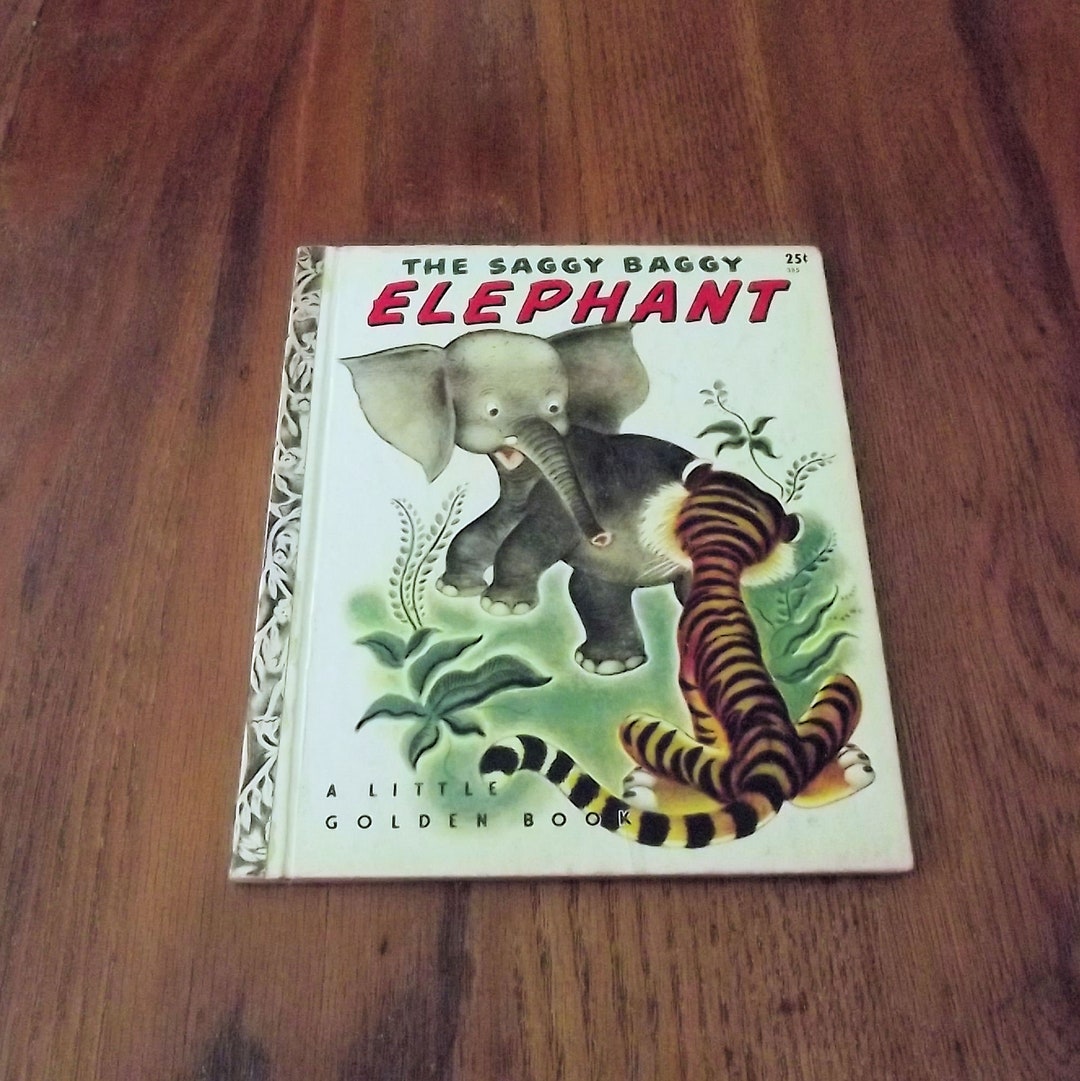 The Saggy Baggy Elephant, Little Golden Book, 1947 Edition L - Etsy