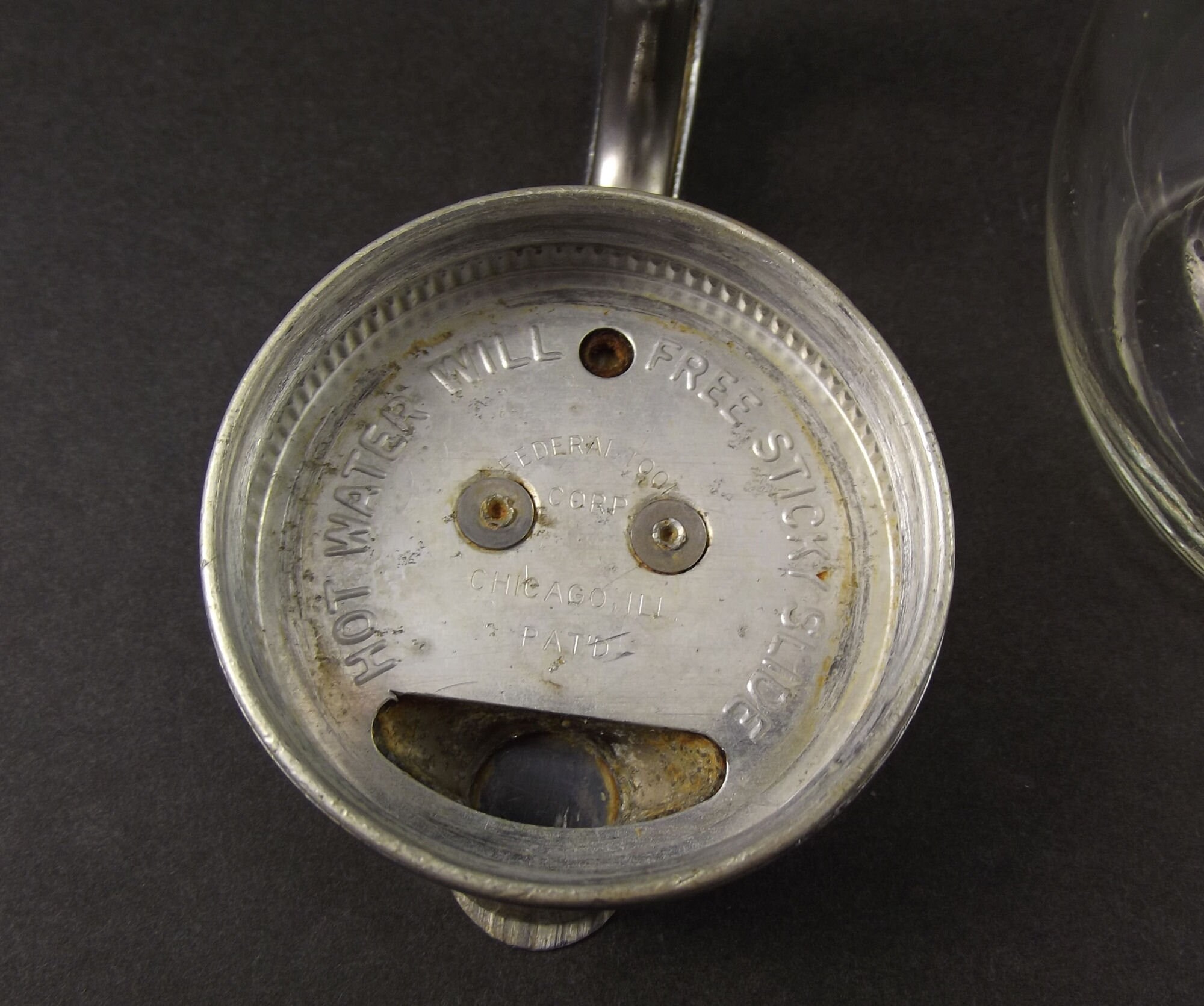 Dripcut Syrup Dispenser/Pitcher with Metal Lid and Green Metal | Etsy