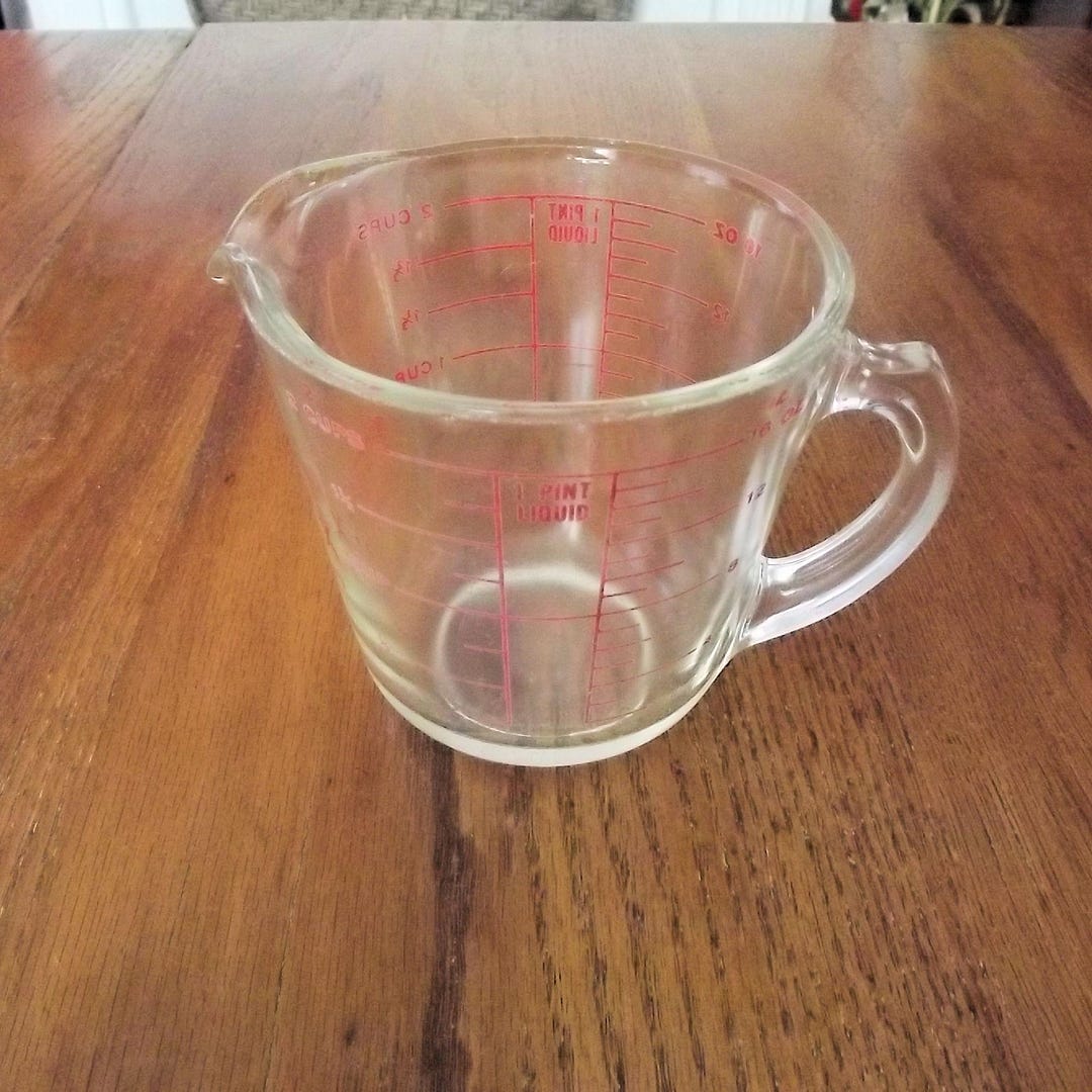 Pyrex 2 Cup Measure, D Handle, Vintage 1940's-1950's-1960's - Etsy