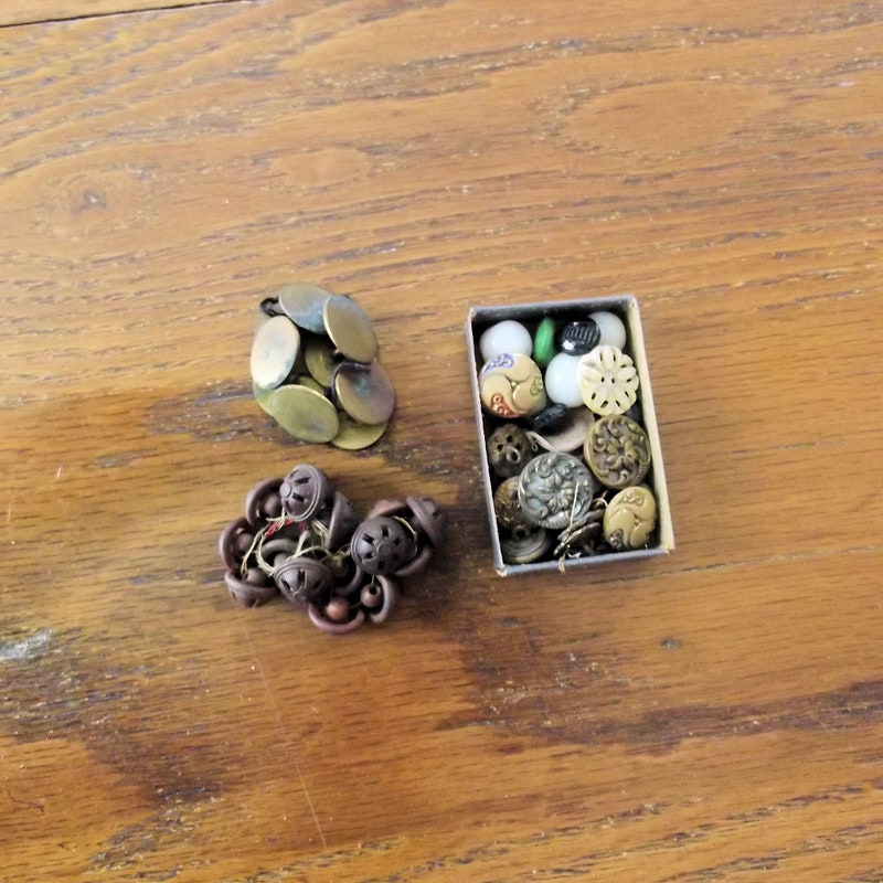 Antique Button Box - Etsy