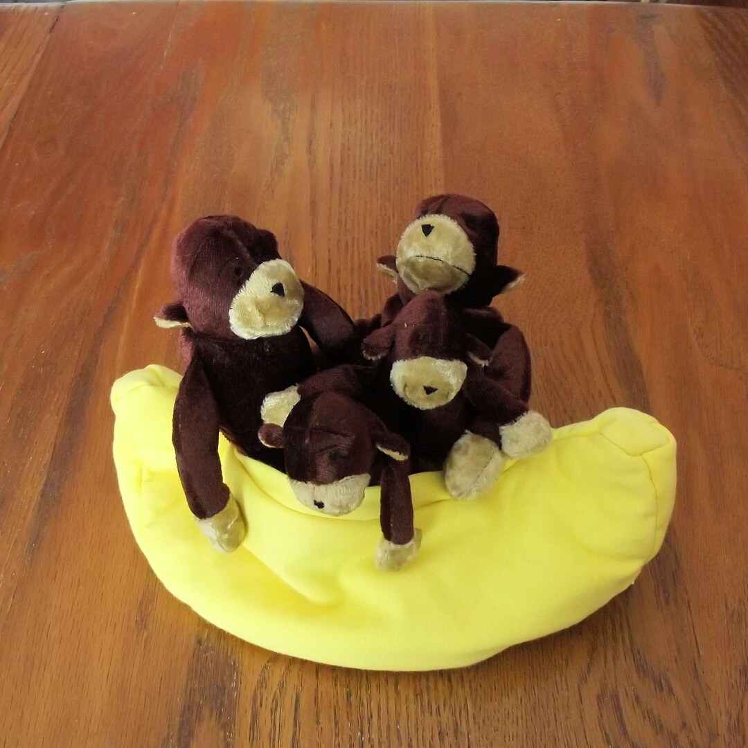 Pier 1 Imports, Monkey Family in a Banana, Plush, Stuffie, Vintage - Etsy