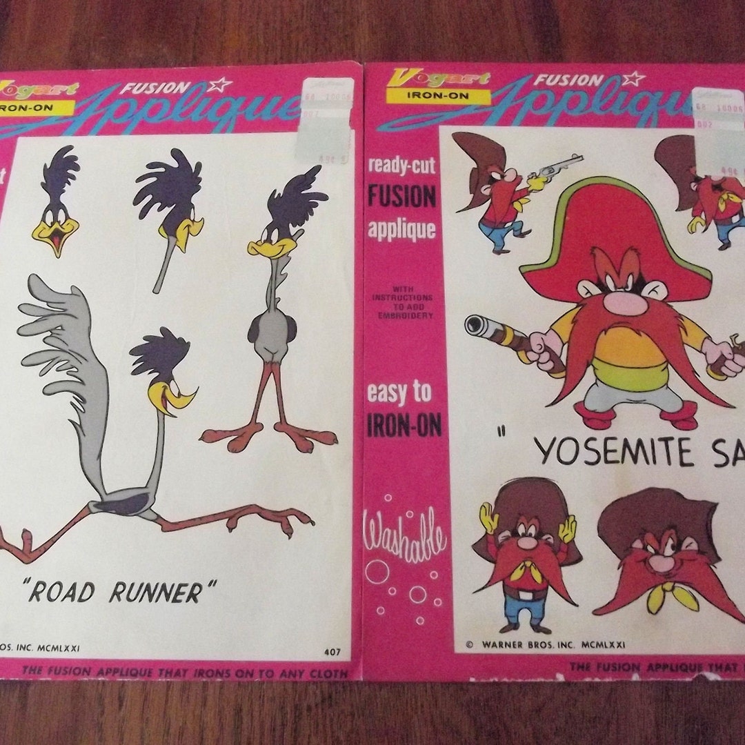 Warner Bros. Vogart Fusion Appliques, Vintage Retro Looney Tunes, 1970 ...