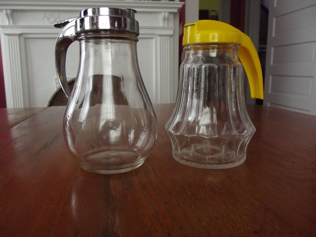2 Syrup Pitchers Sold for Display And/or Parts Vintage Mid - Etsy