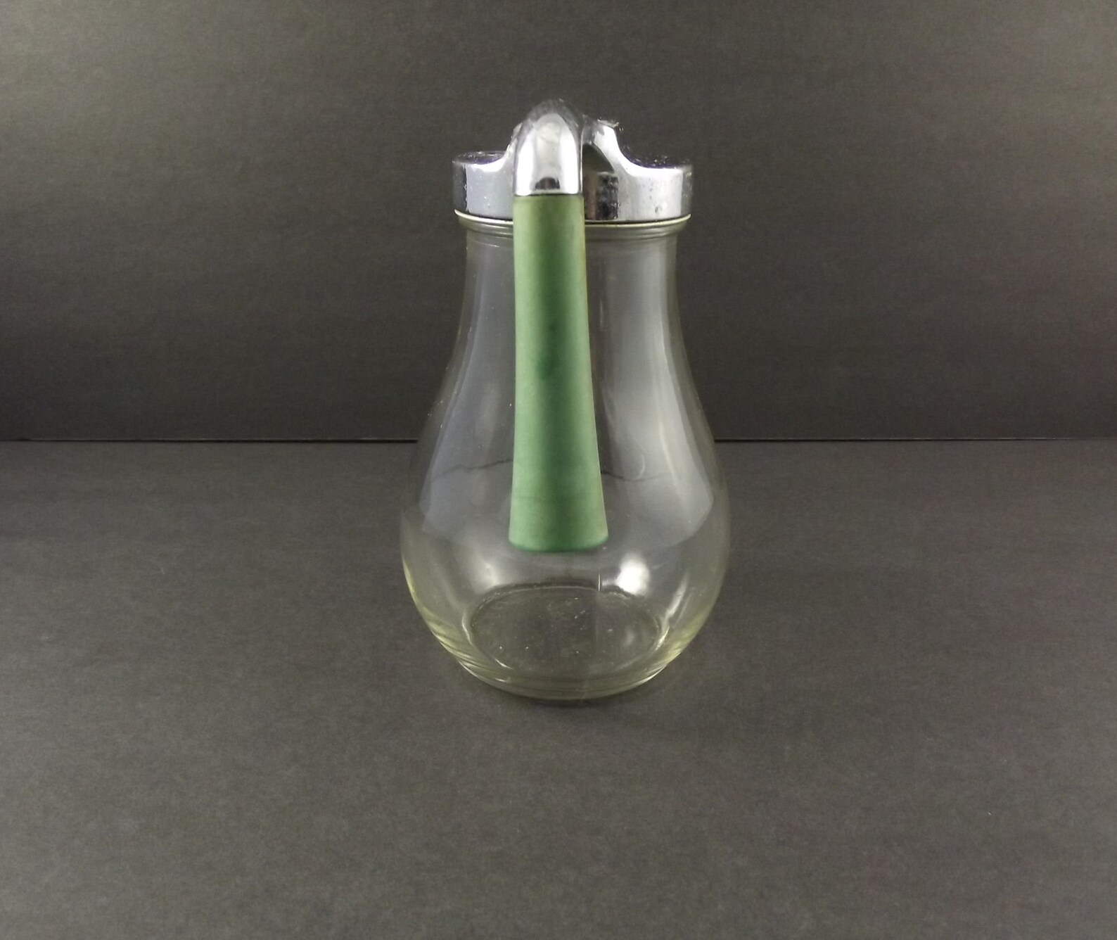 Dripcut Syrup Dispenser/Pitcher with Metal Lid and Green Metal | Etsy