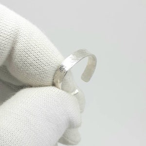 Solid Sterling Silver Hammered Adjustable Ring. 925 Sterling (thumb ...