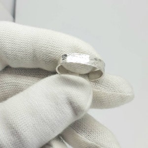 Solid Sterling Silver Hammered Adjustable Ring. 925 Sterling (thumb ...