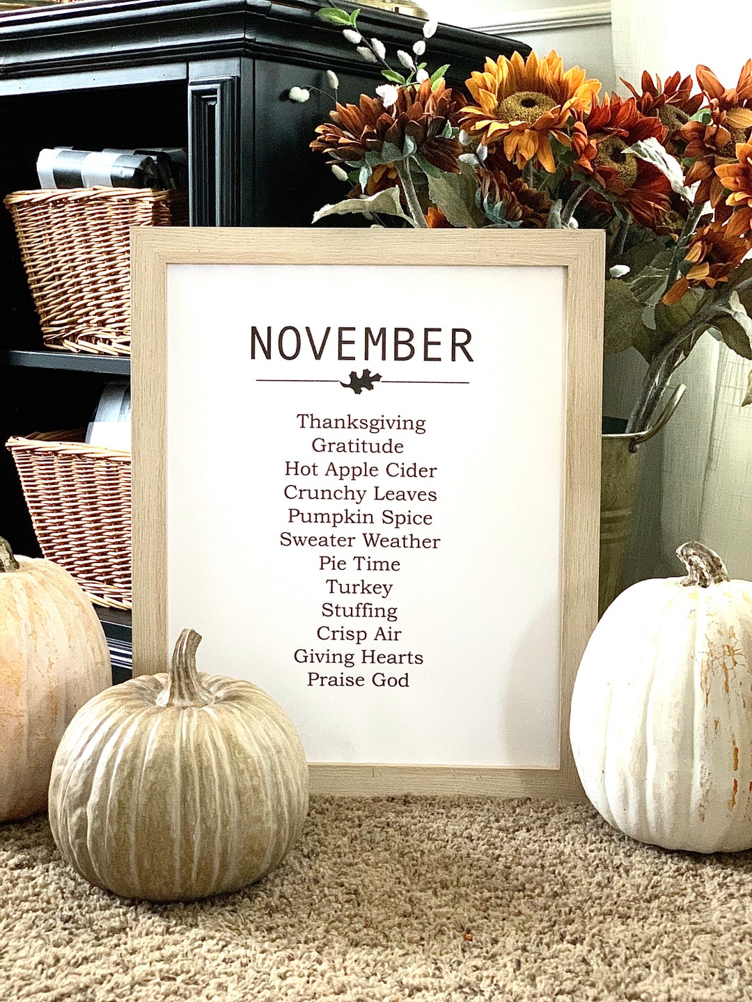 November Words Printable (Instant Download) - Etsy