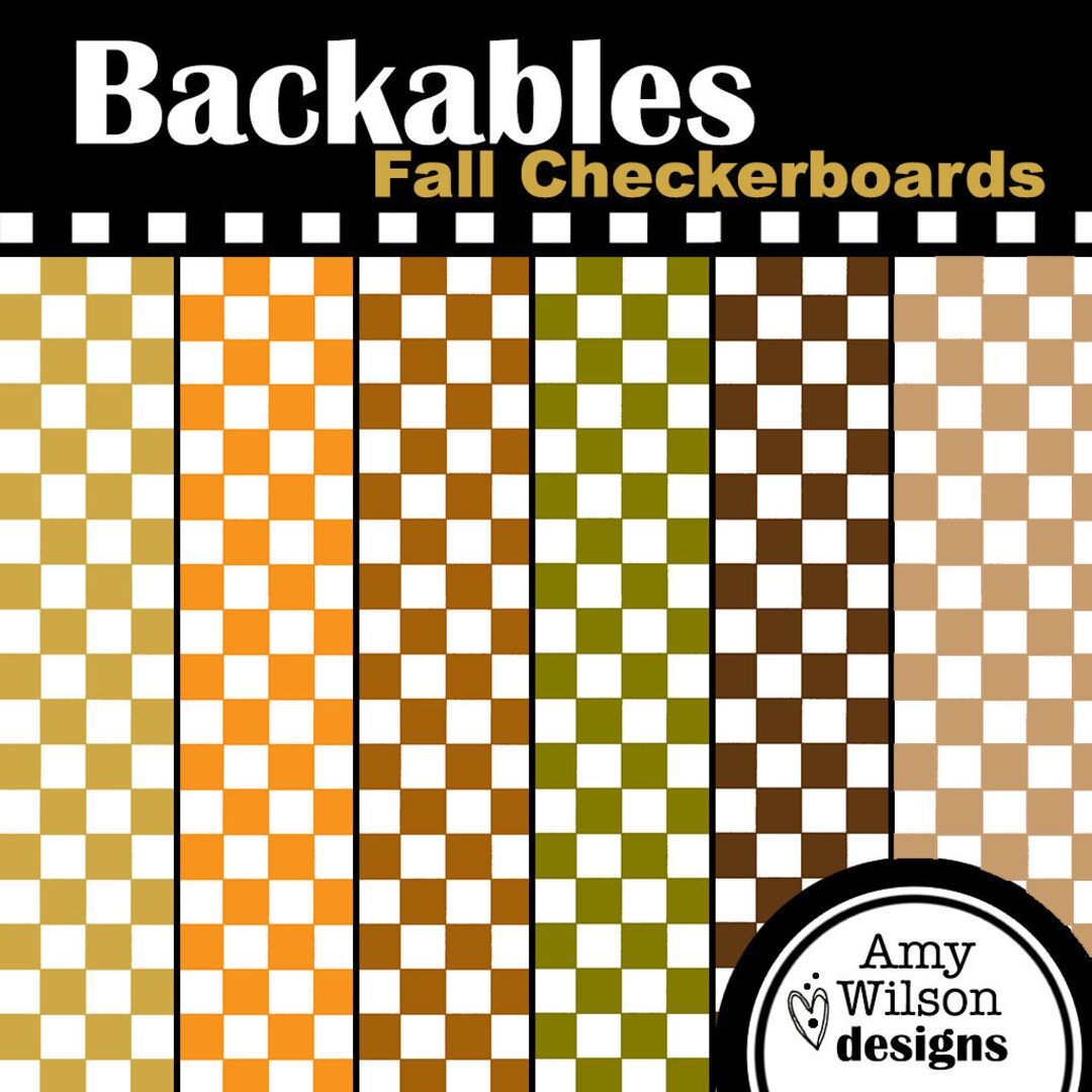 Fall Checkerboard Backables - Etsy