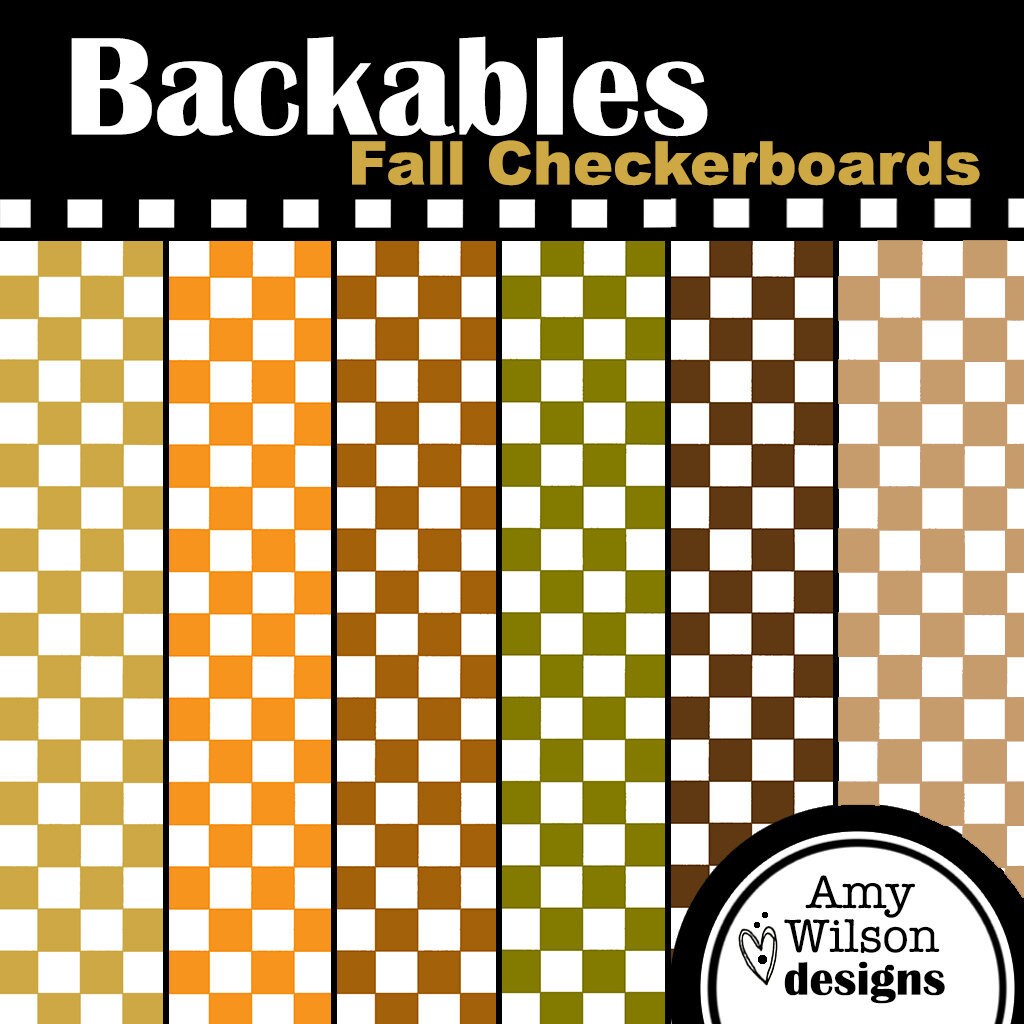 Fall Checkerboard Backables - Etsy
