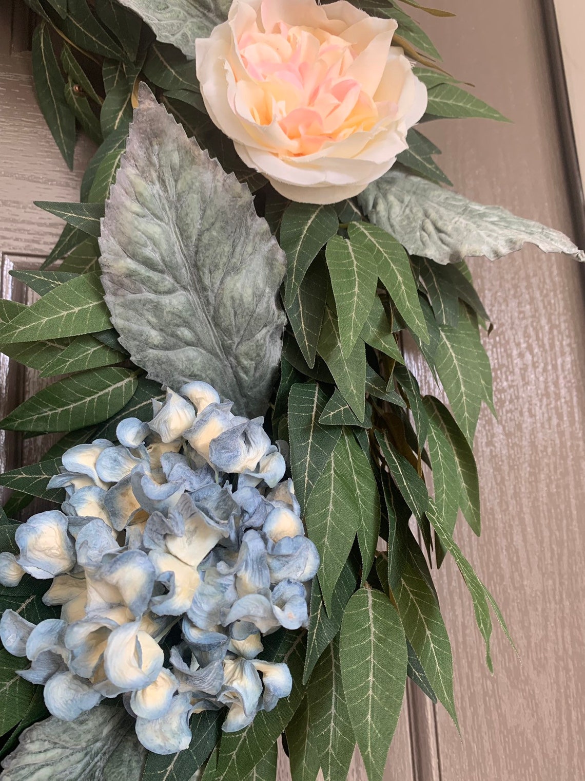 Eucalyptus, Hydrangea, Peony Wreath, Front Door Wreath, Summer, Spring ...