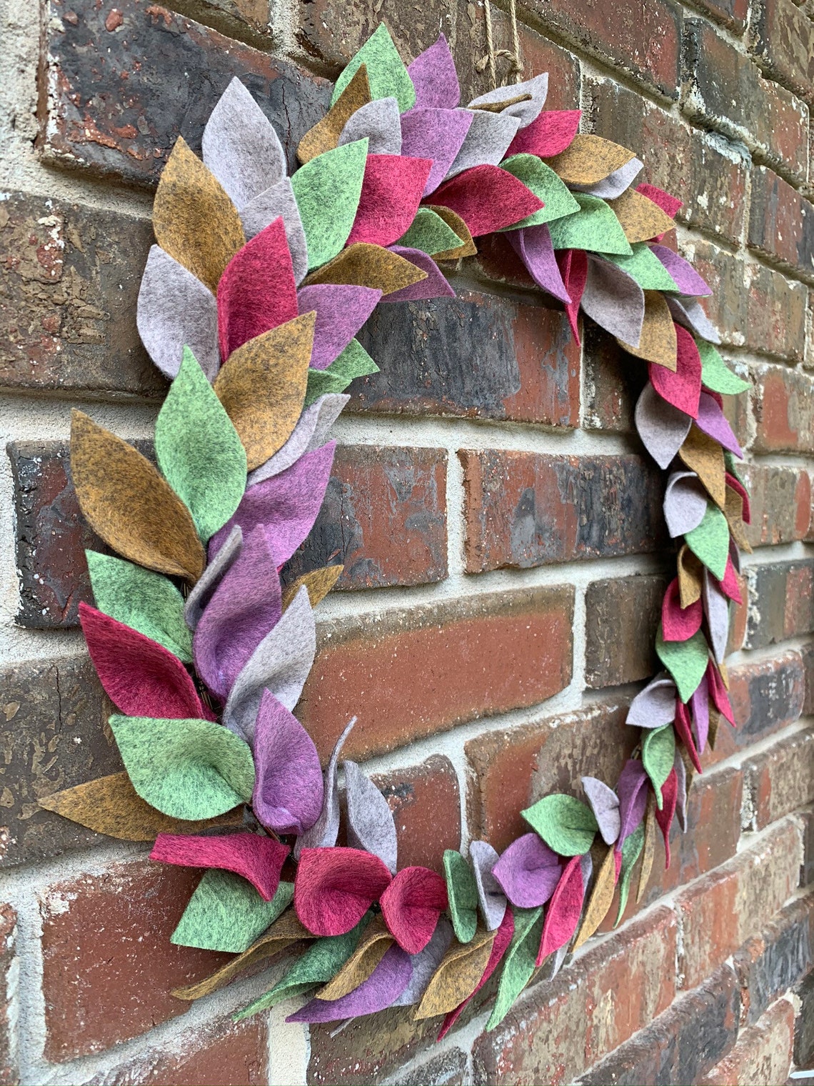 Felt Wreath Multi Colored Wreath Minimalist Wreath - Etsy