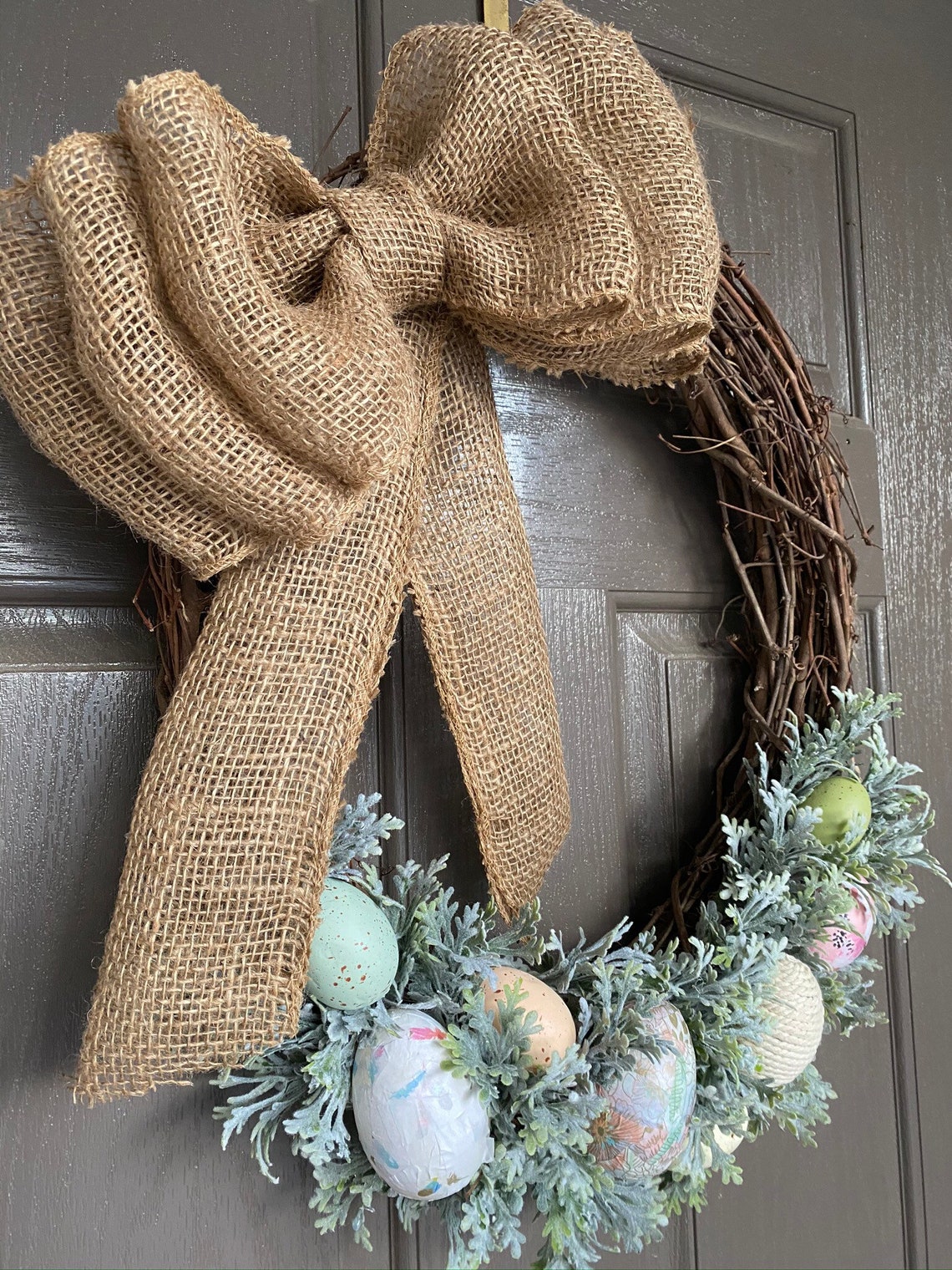Spring Wreath, Easter Wreath, Easter Egg Wreath, Easter Center Piece - Etsy
