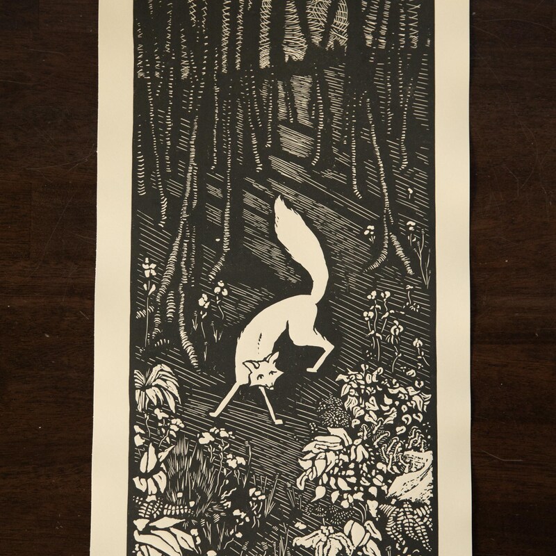 Linocut Landscape - Etsy