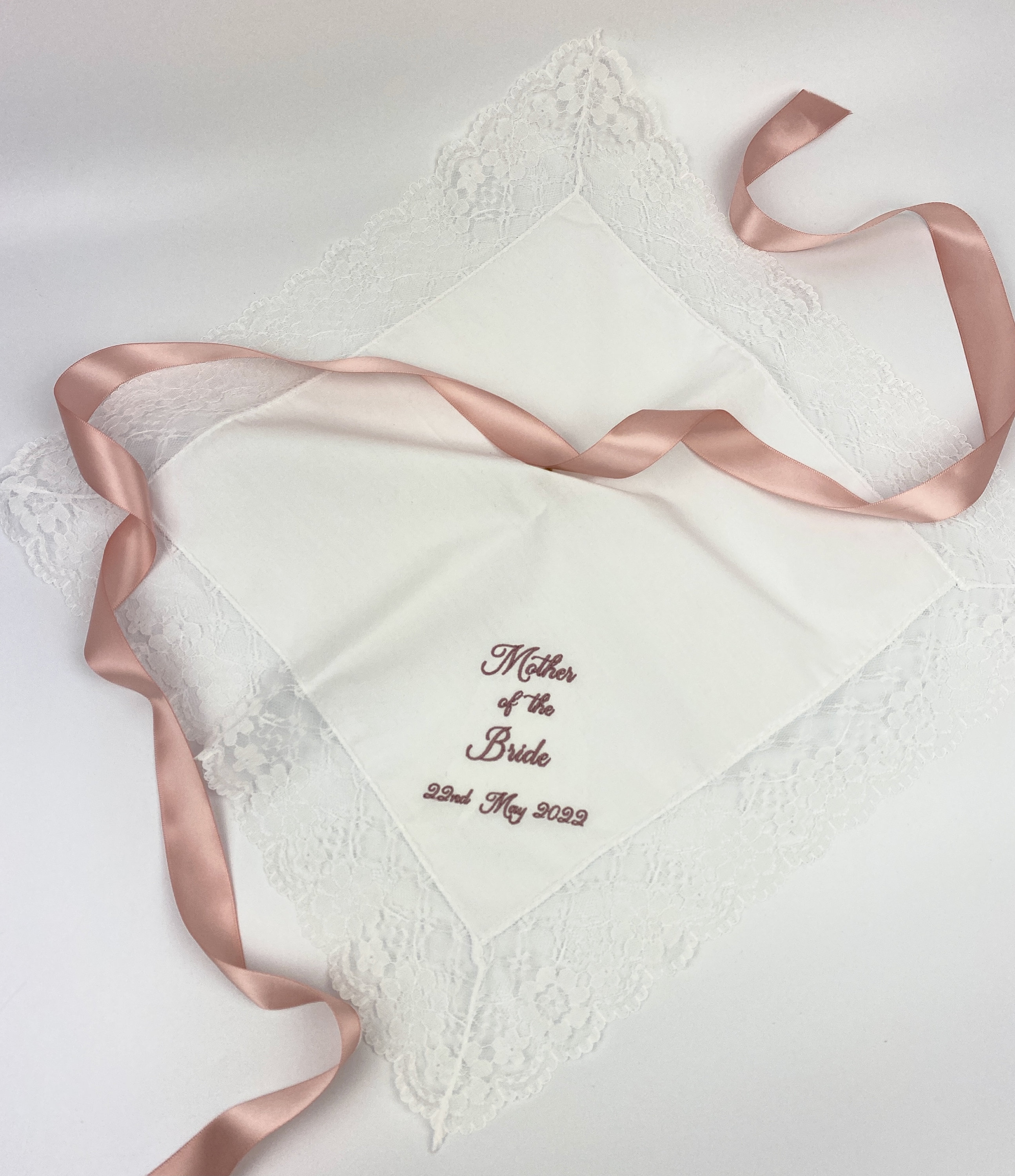 Mother of the Bride Wedding Handkerchief Personalised Lace | Etsy