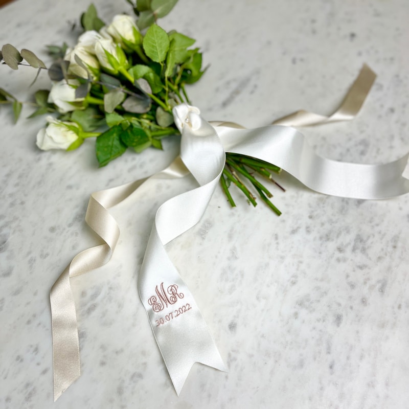 Ribbon Monogram - Etsy