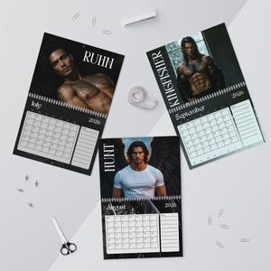 2026 Fae Warrior Book Boyfriend Calendar GLOSS Epic Fantasy Art ...