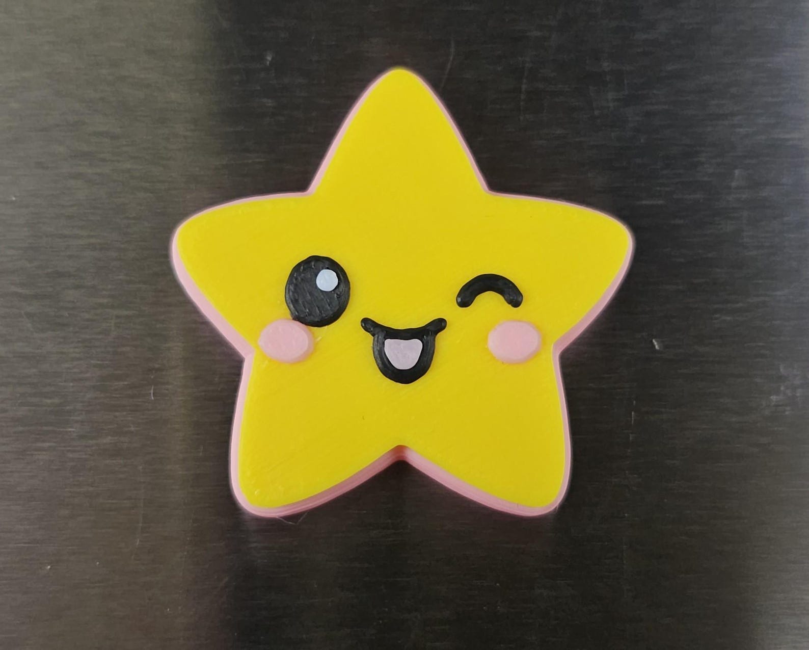 Kawaii Winking Star Magnet: Fridge or Locker Magnet, Weather Series - Etsy