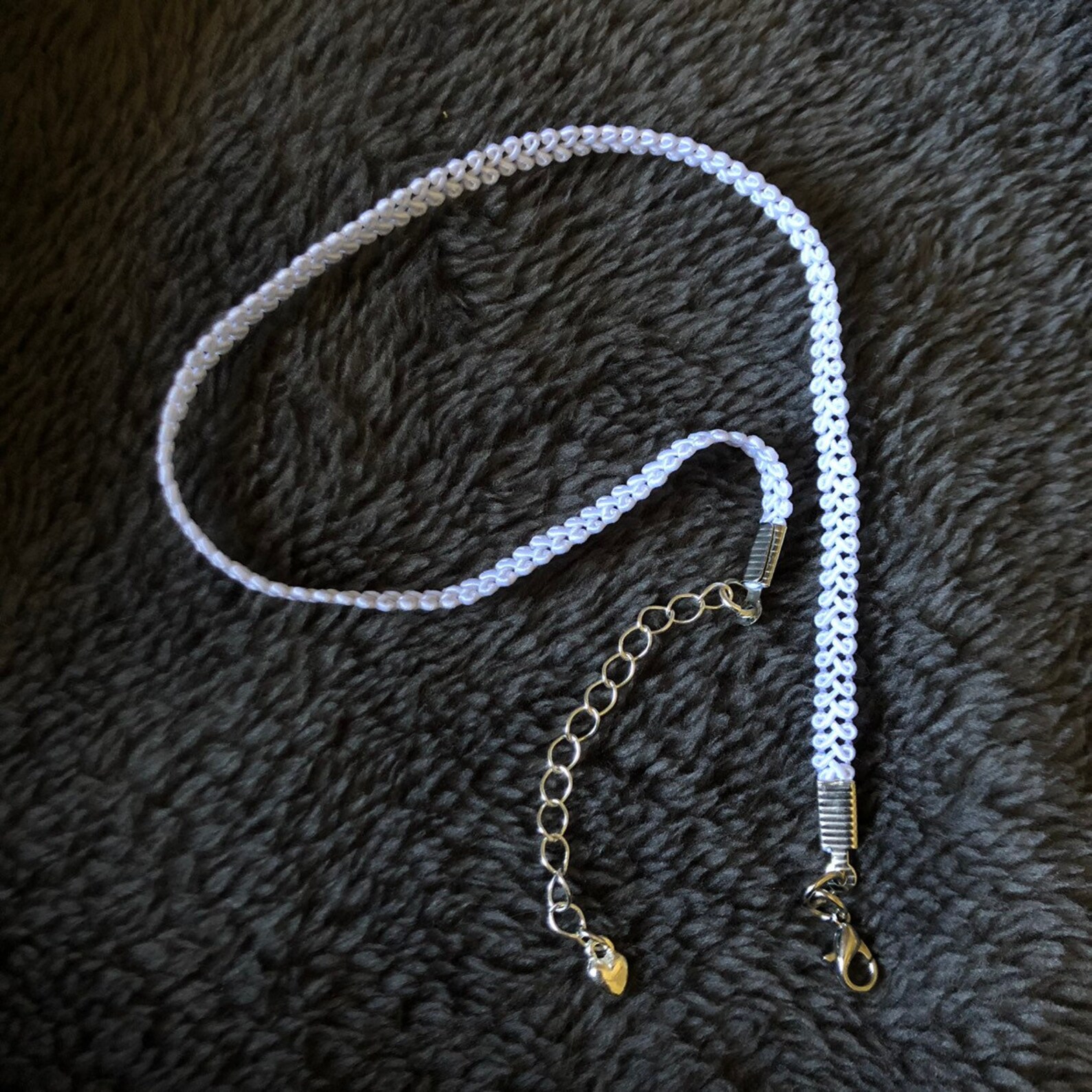 Small White Gimp Choker Necklace - Etsy