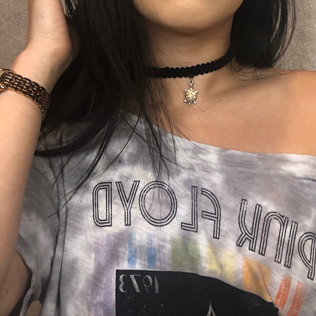 Sea Turtle on Gimp Braid Choker Necklace - Etsy