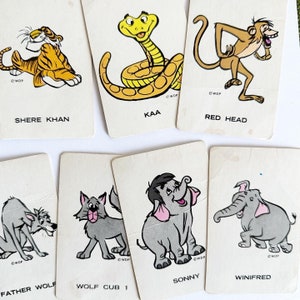 Vintage the Jungle Book Card Pack - 5 Cards - Etsy