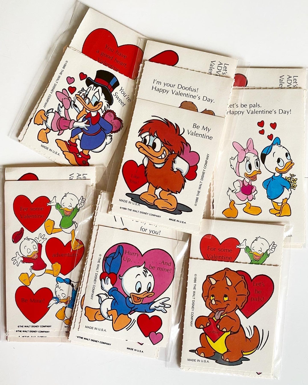 1986 Ducktales Adventure Valentine Card Pack 6 Card Packs - Etsy