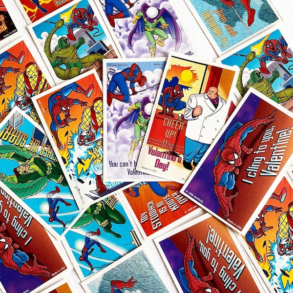 Spiderman Valentine Card - Etsy