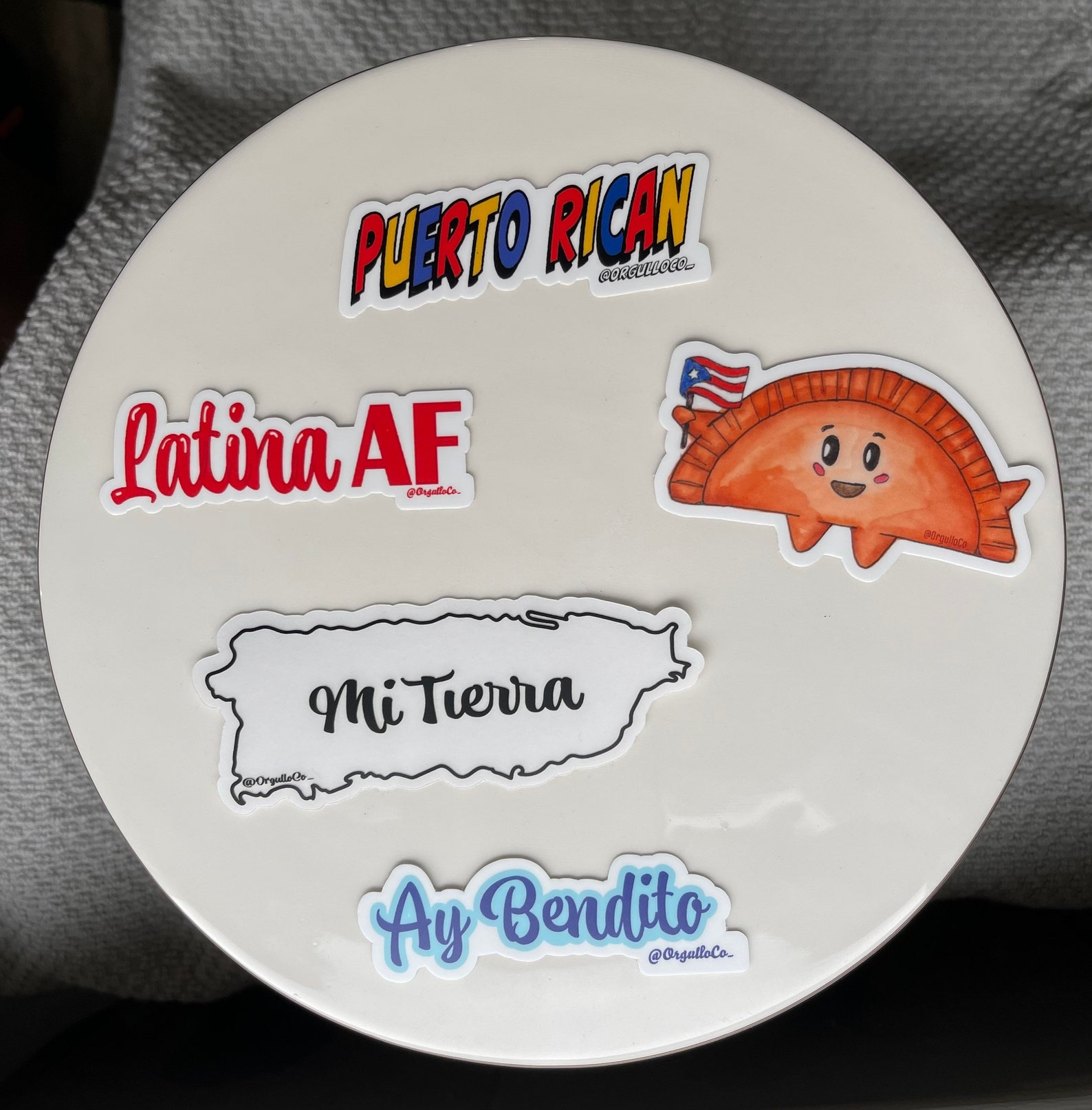 Empanadilla Vinyl Sticker Puerto Rico Sticker Water Bottle - Etsy