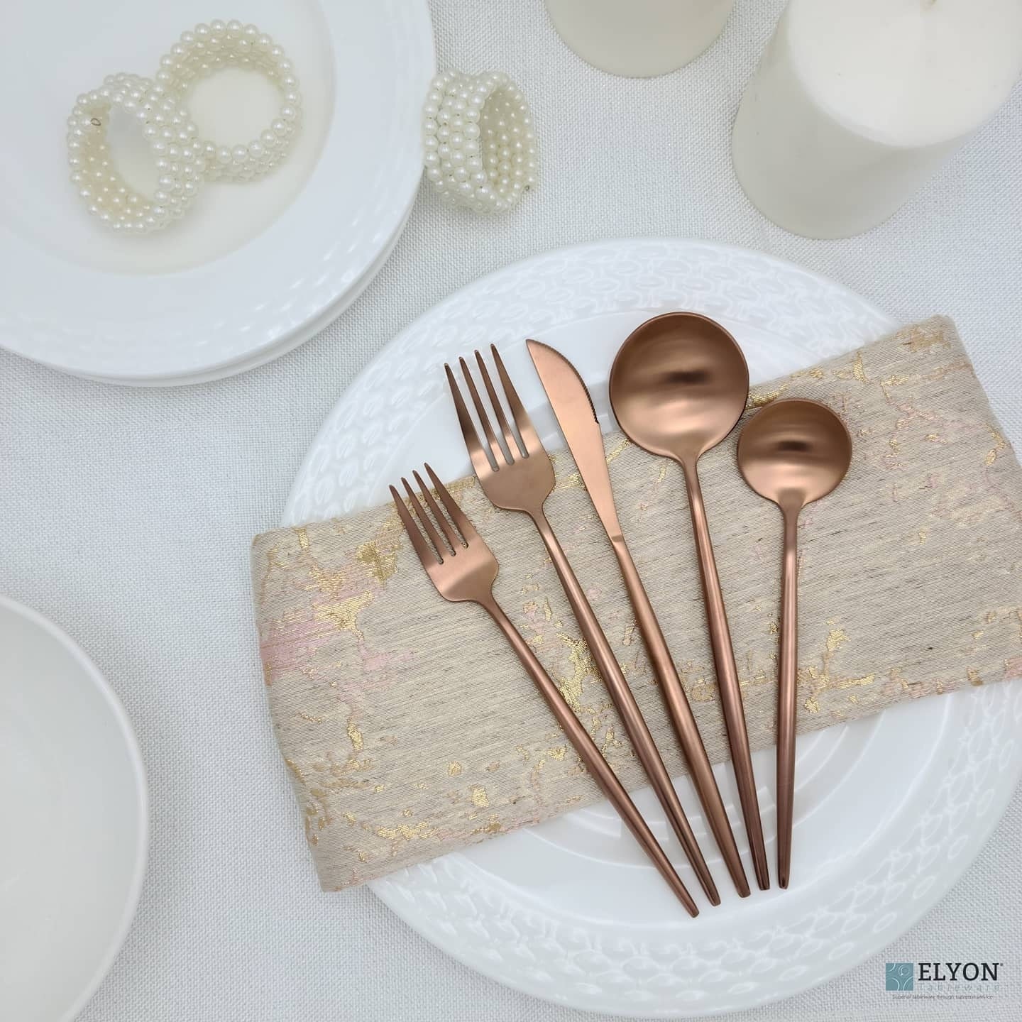Elyon Tableware® 20-piece Modern Matte Copper Flatware Set - Etsy