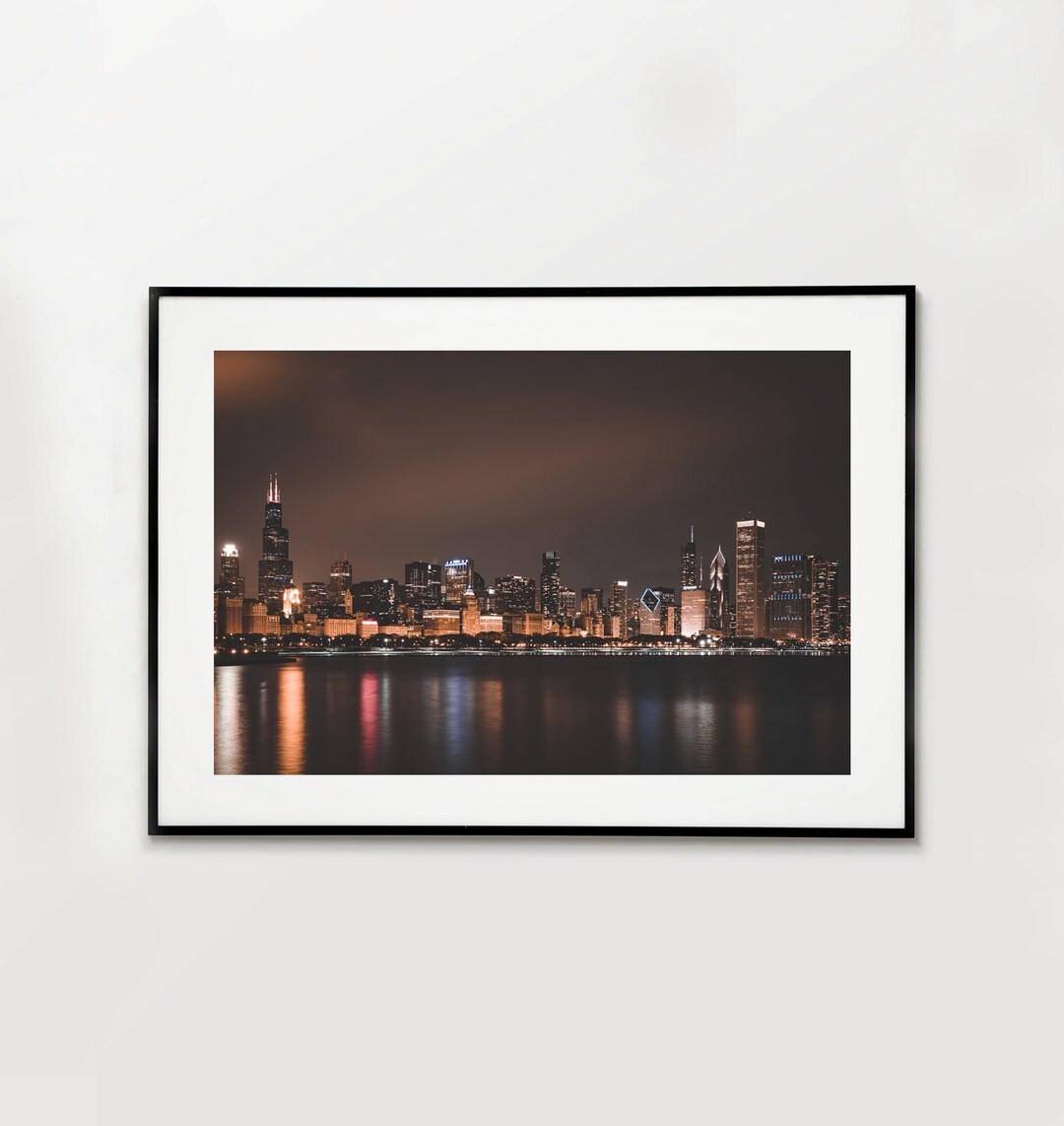 Chicago Skyline Photo Print: Lake Michigan Cityscape (digital Download ...