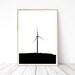 Wind Turbine Print, Minimalist Print, Fine Art Print, Wind Turbine Wall ...
