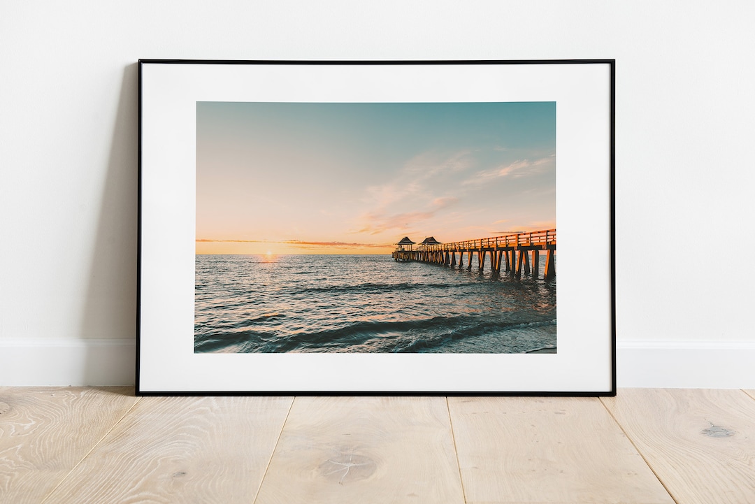 Naples Pier Print, Naples Pier Florida Print, Naples Beach Print ...