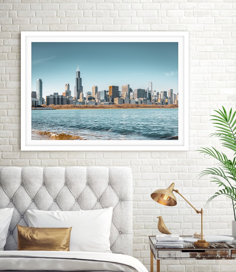 Chicago Skyline Print Downtown Chicago Skyline Print - Etsy