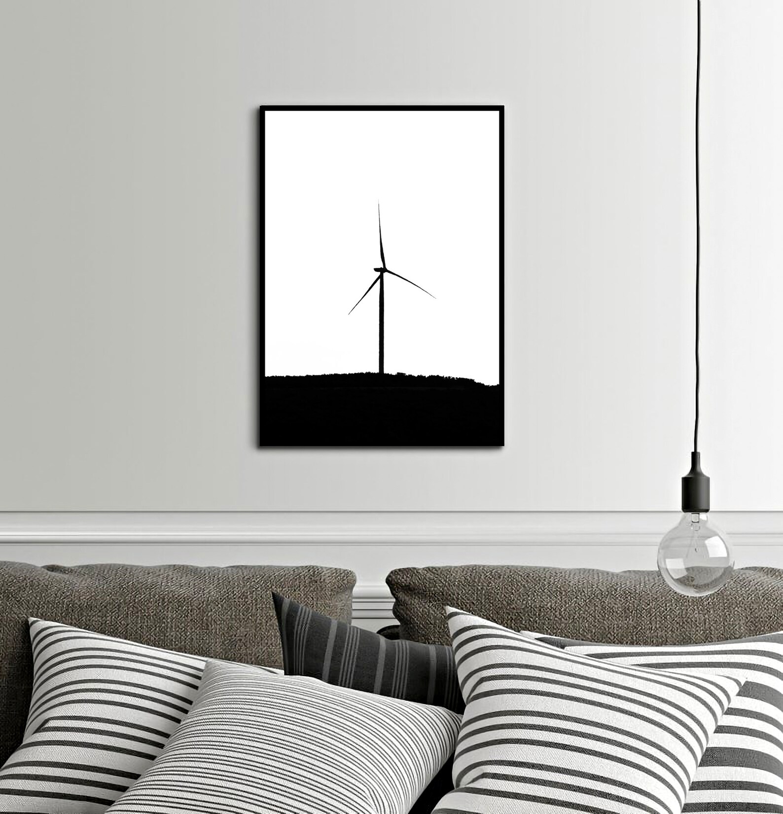 Wind Turbine Print Minimalist Print Fine Art Print Wind - Etsy