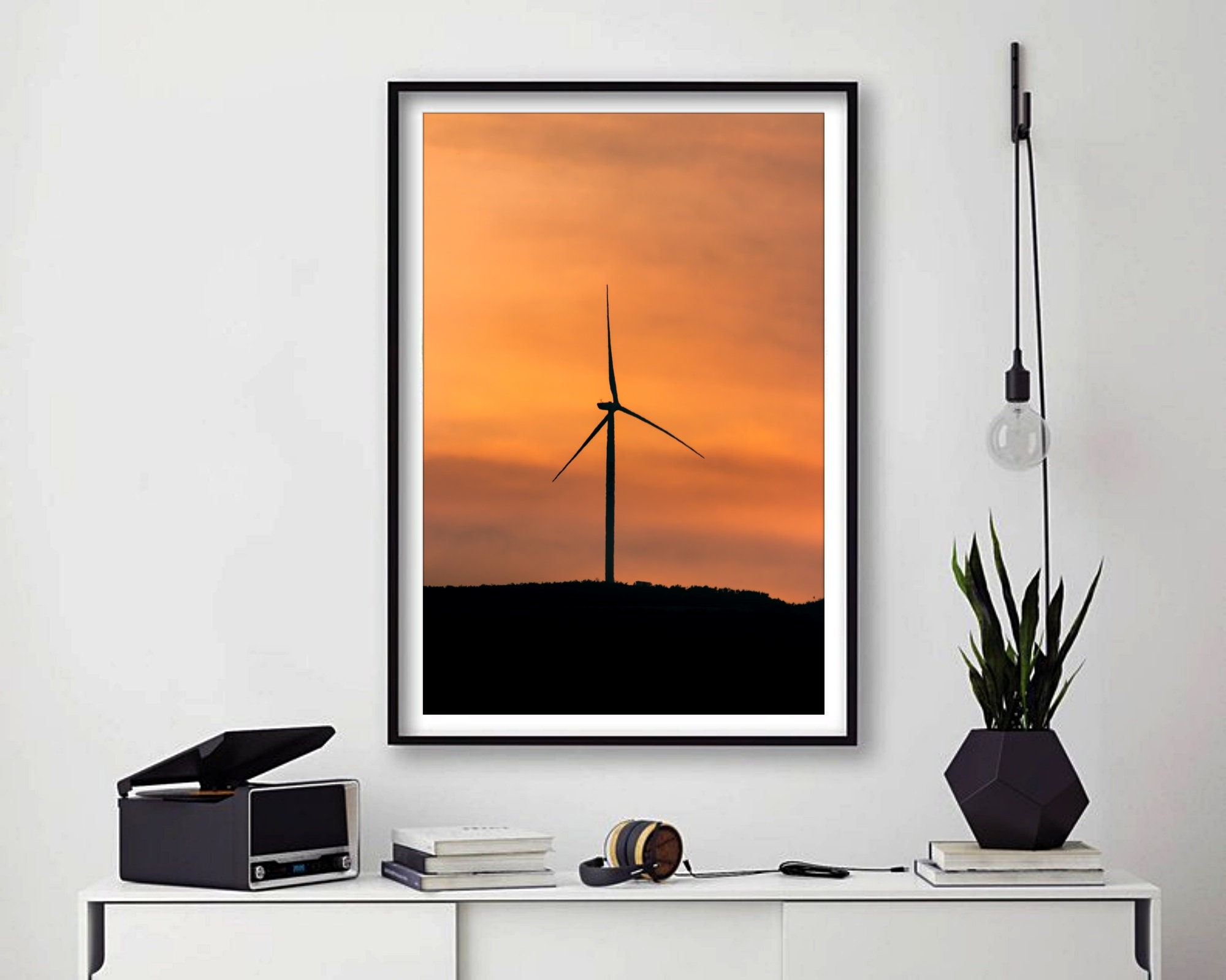 Wind Turbine Print, Wind Turbine Wall Art, Wind Turbine Canvas, Instant ...
