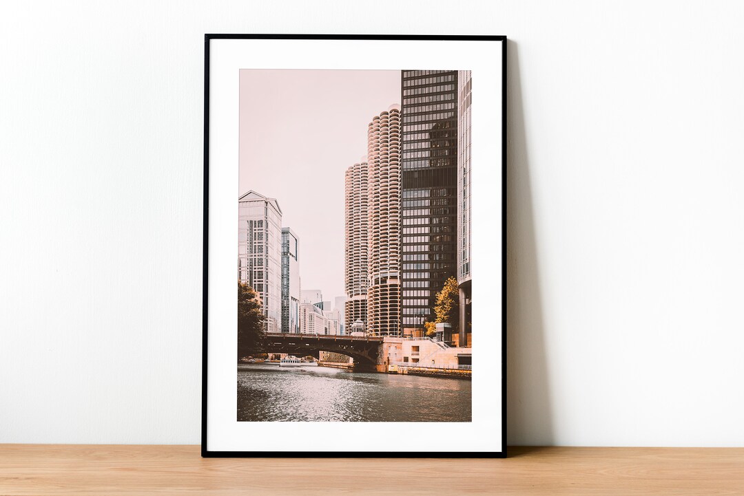 Chicago Riverwalk Print: Marina City Architecture (digital Download) - Etsy