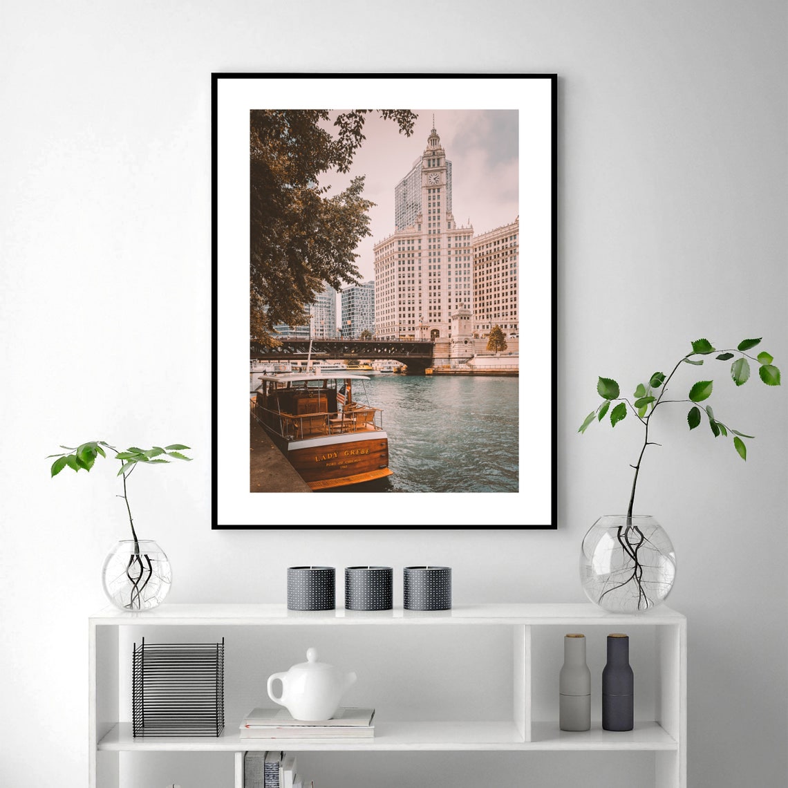 Chicago Print Riverwalk Chicago Print Wrigley Building Print - Etsy