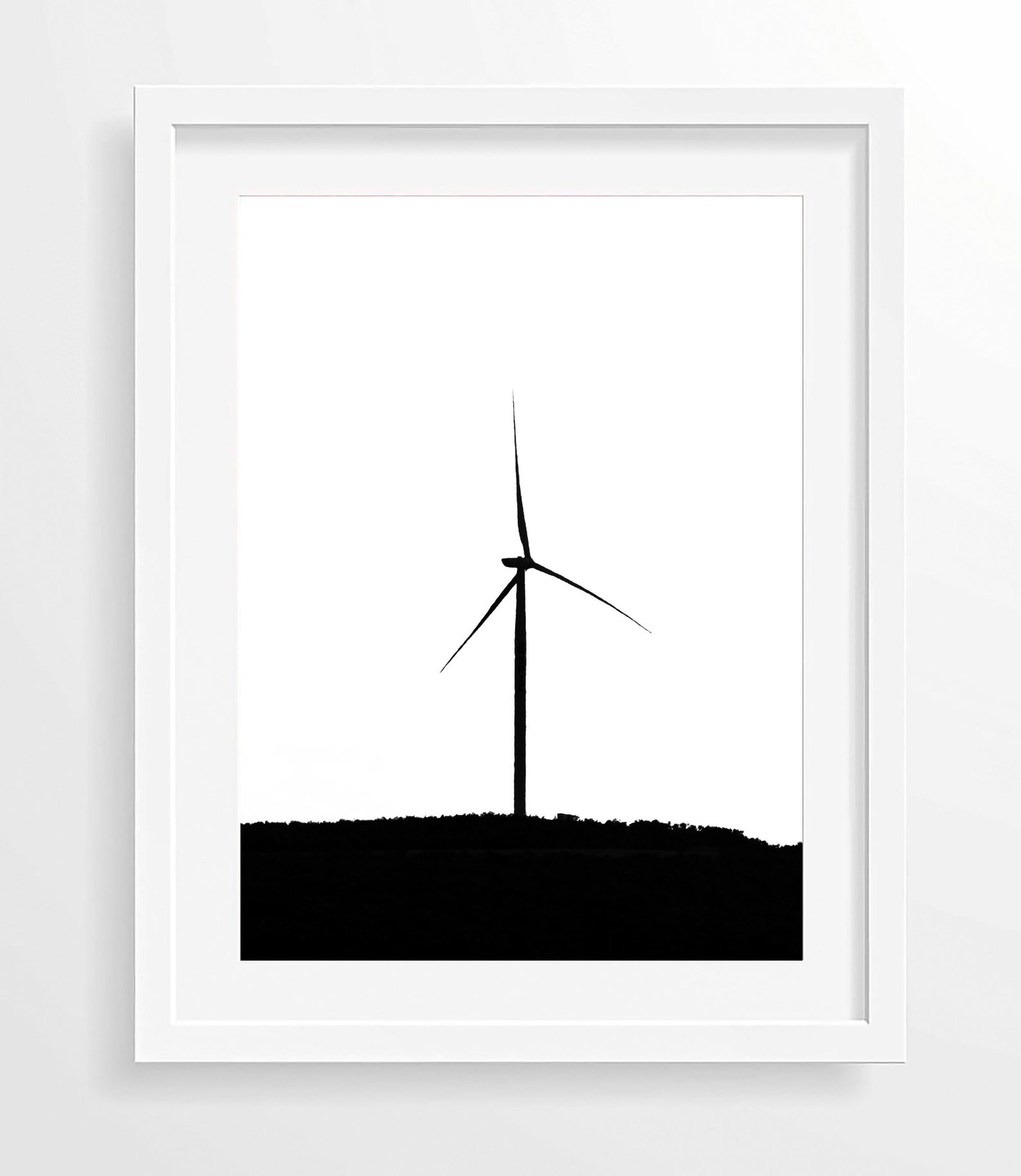 Wind Turbine Print Minimalist Print Fine Art Print Wind - Etsy